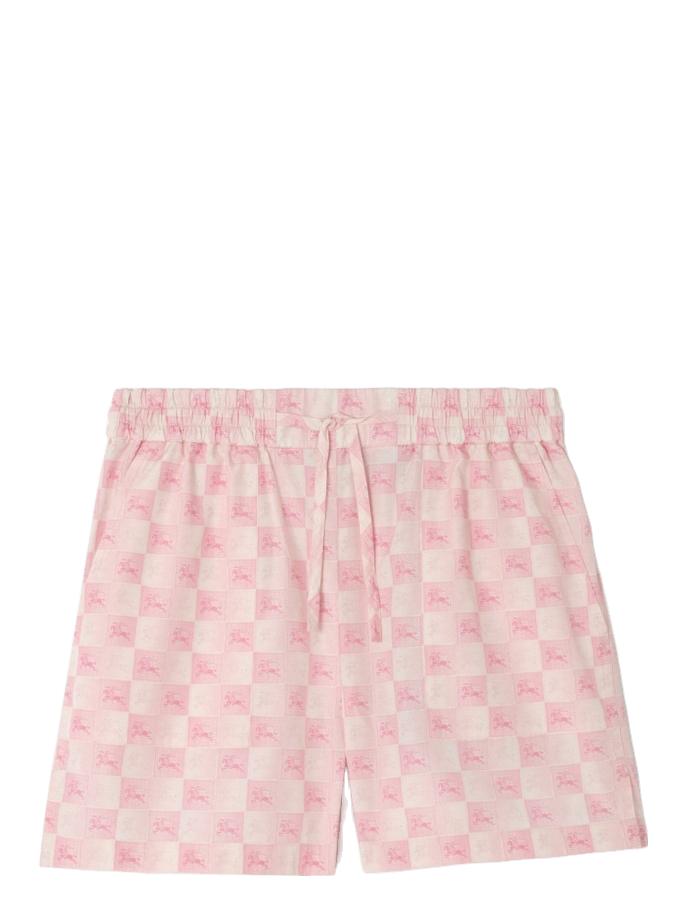 BURBERRY Burberry Knight Checkerboard Cotton Poplin Shorts